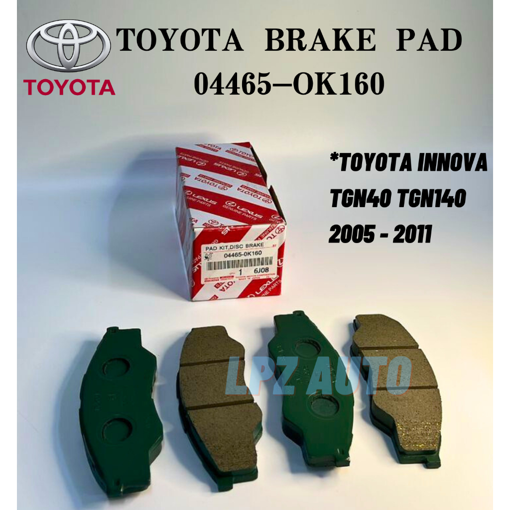 Toyota Innova 2005 - 2008 TGN40 Front Brake Pad (Genuine) TOYOTA 04465 ...