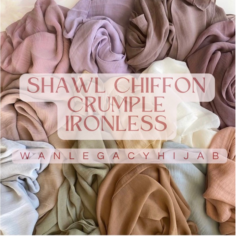 Shawl Chiffon Crumple & crinckle ironless | Shopee Malaysia