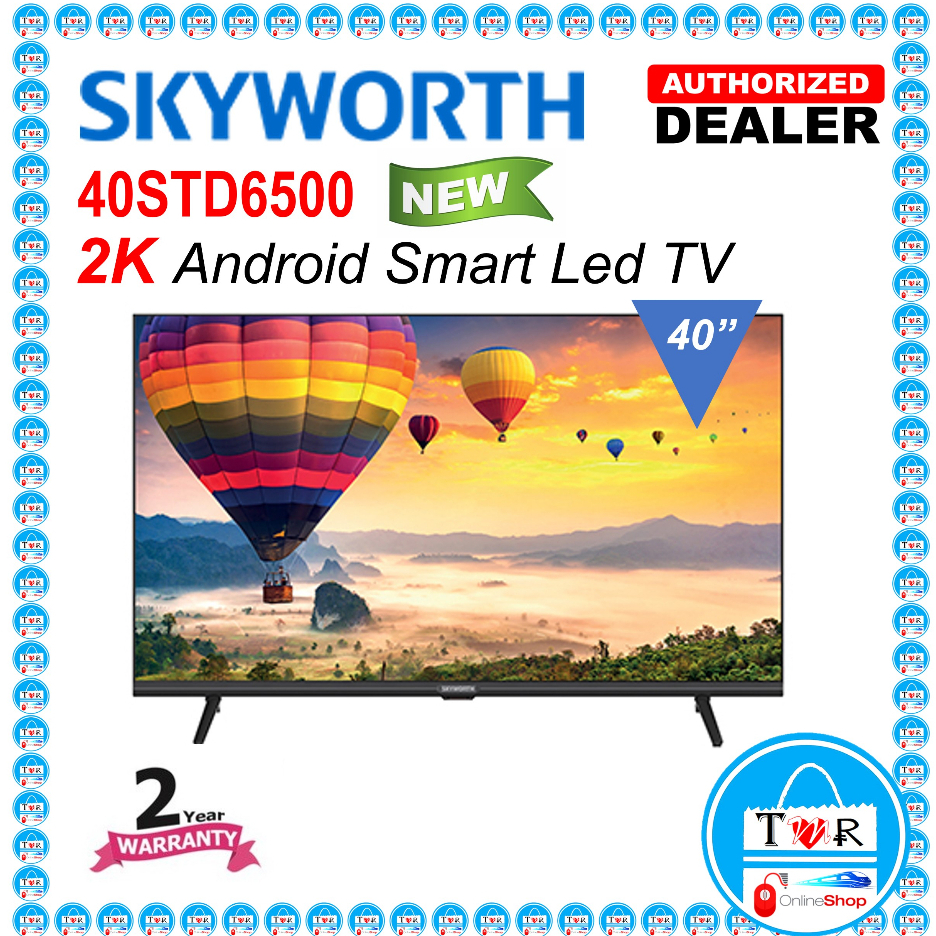 Skyworth 40" / 43" Premium 2K FHD Android Smart TV / 40STD6500 ...