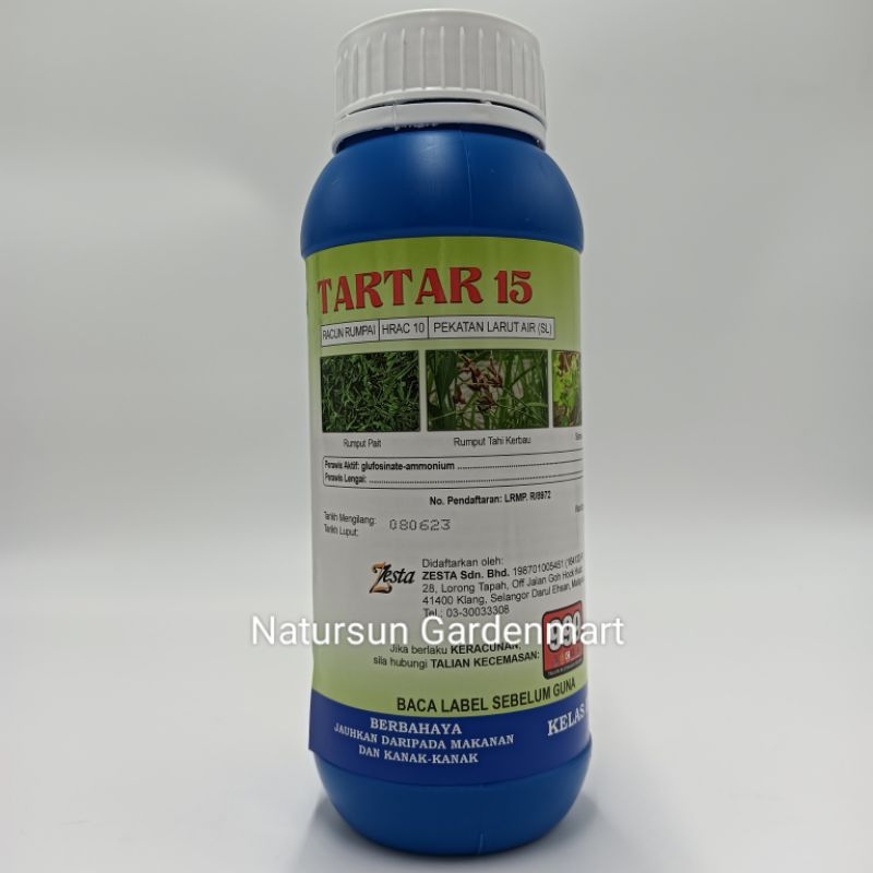 (Rumput) 1L Tartar 15(tanah tak rosak)/zesta/basta/chamber/kenbast/GA ...