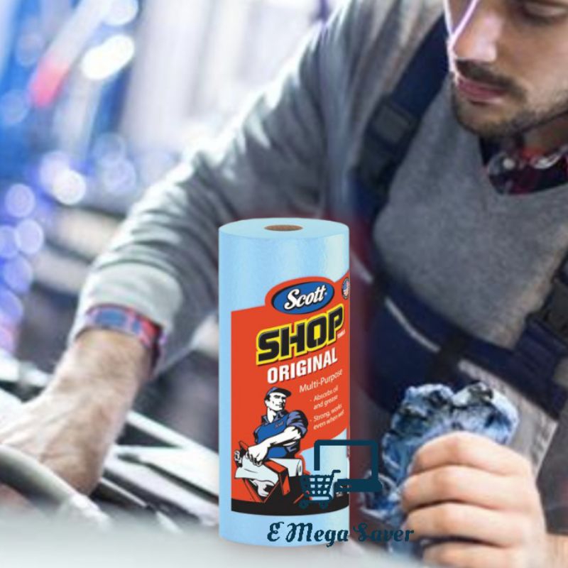 Scott Shop Multi-Purpose Blue Disposable Towels (11in X 9.4in)(55sheets ...