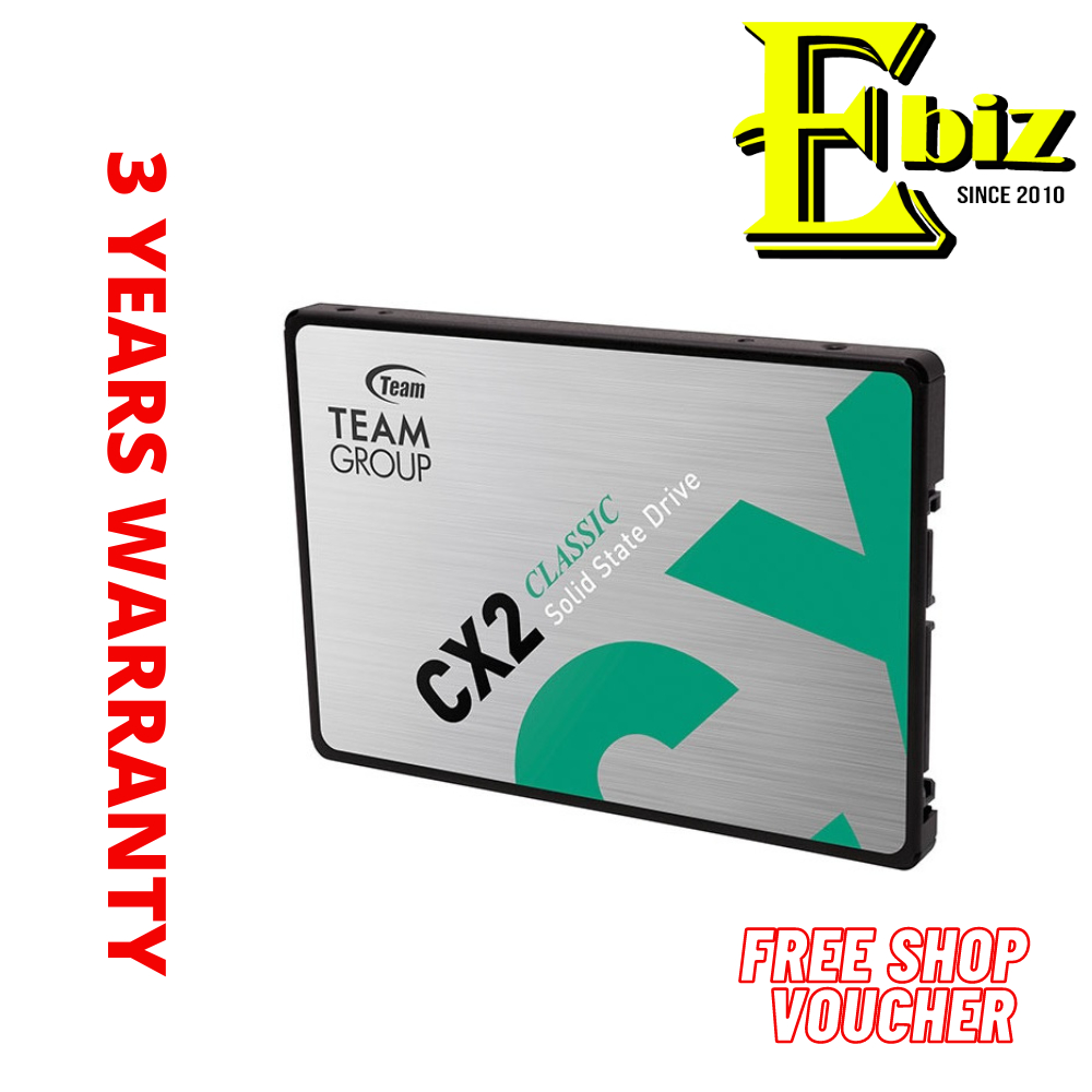 TEAM GROUP CX2 2.5" SATA III 256GB | 512GB | 1TB SSD Solid State Drive | Shopee Malaysia
