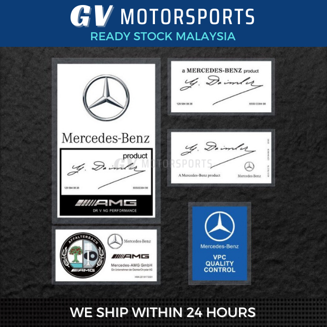 READY STOCK Mercedes Benz Sticker Windscreen Sticker AMG AFFALTERBACH ...