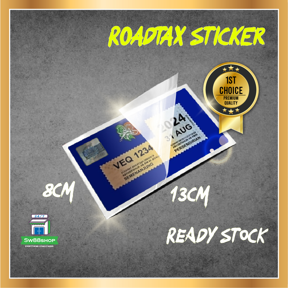 [𝗦𝗛𝗜𝗣 𝗜𝗡 𝟮𝟯𝗛𝗥]Roadtax Sticker Transparent Clear HIGH QUALITY/ Pelekat ...