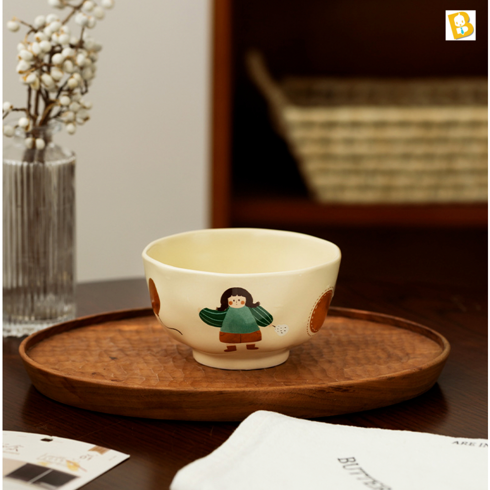 BabyBoss Ceramic Plate Bowl Cute Little Girl Spoon Fork Cutlery Pinggan ...