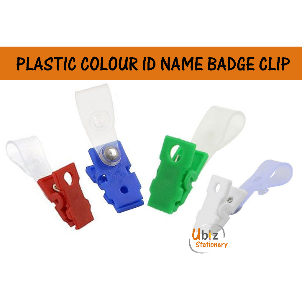 Plastic Colour ID Name Badge Clip | Shopee Malaysia
