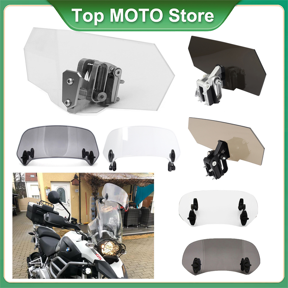 Adjustable Windscreen Wind Deflector Universal Motorcycle Windshield ...