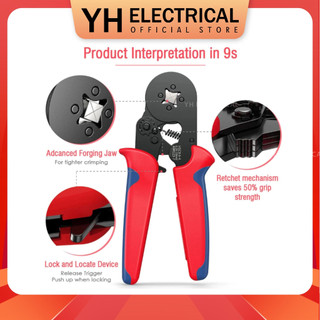 HSC8 Ferrule Crimper Plier Kit 0.25-6mm2 Tubular Terminal Crimping Tool ...