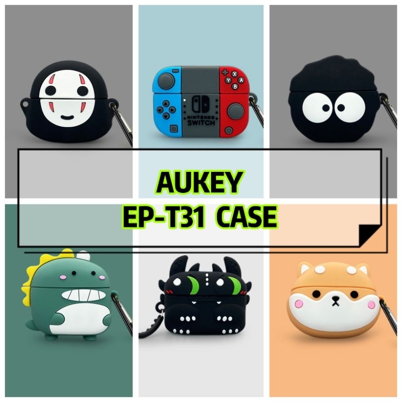 AUKEY EP-T31 Case Cartoon Cute Wireless Earbuds Case Protective Soft ...