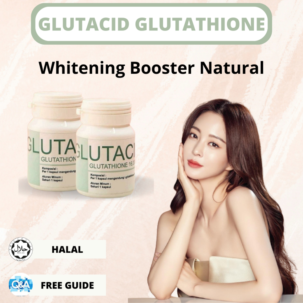 GLUTACID GLUTATHIONE WHITENING BOOSTER 16000mg [BUY 3 BOTOL FREE ...