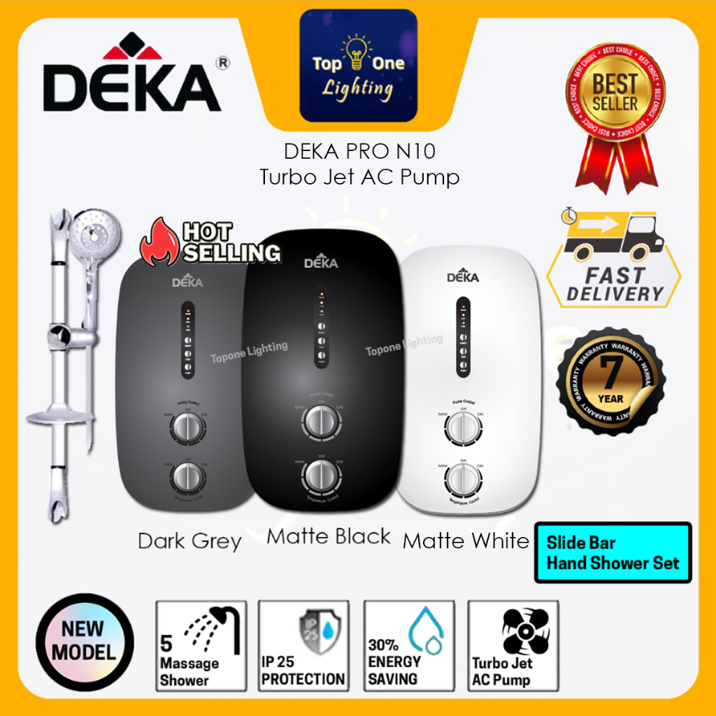 DEKA PRO N10 AC-Pump Instant Heat Water Heater with Turbo Jet AC Pump ...