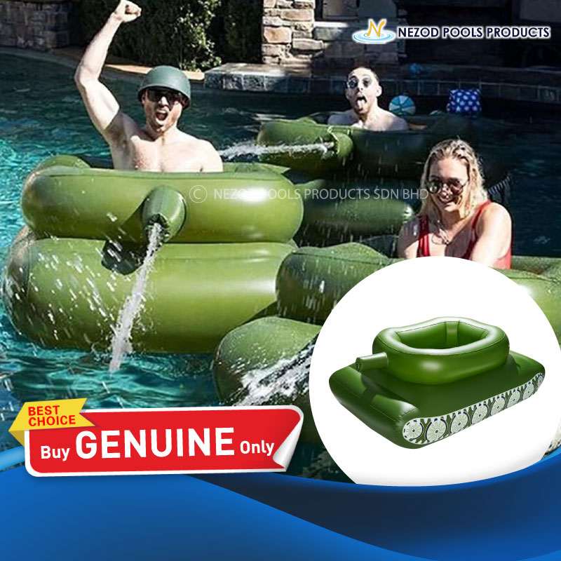 GIANT INFLATABLE TANK RIDE ON POOL FLOAT (WITH PUMP) - NEZOD POOLS ...