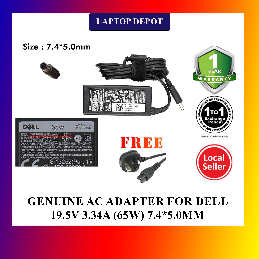[READY STOCK] Dell LA65NS2-01 09RN2C PA-12 FAMILY 19.5V 3.34A 65-Watt ...