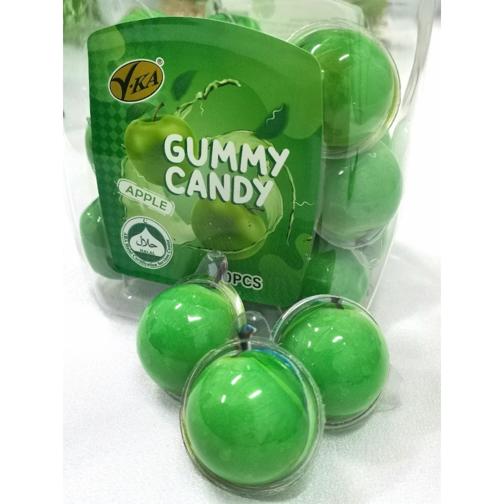 (1 PIECE) 3D Gummy Candy, Apple/ Grape/ Mango/ Strawberry/ Soccer ...