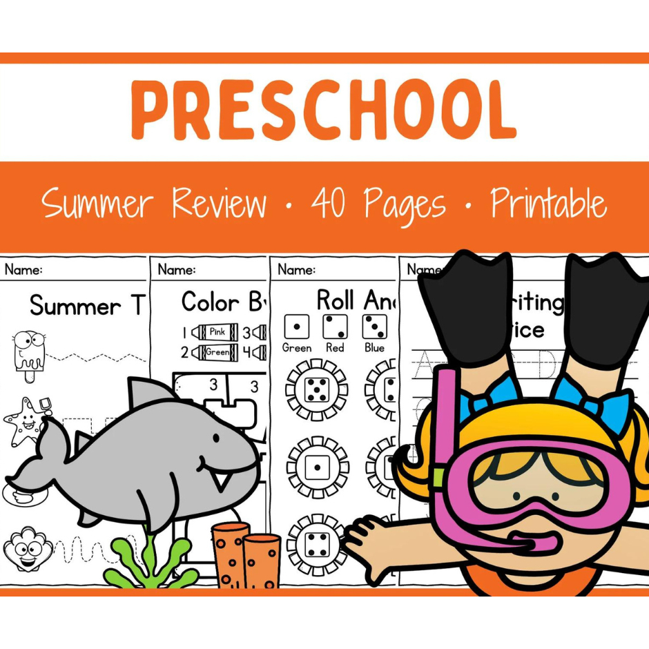 A417 – [PDF] Summer Preschool Pack 40 pages - tracing letter colour ...