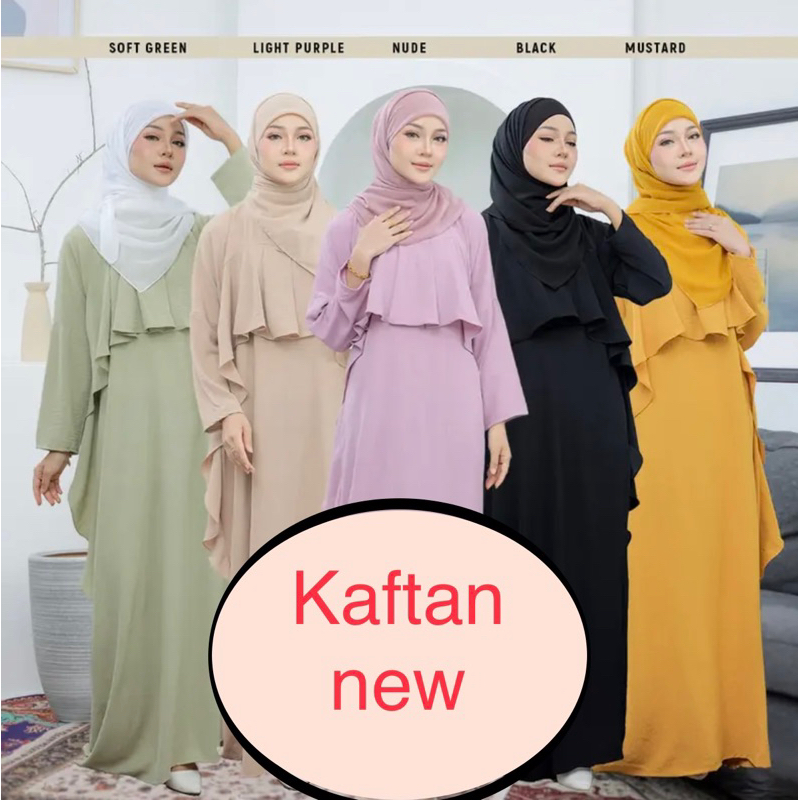 KAFTAN RUFFEL VIRAL KAIN ITALIAN CREPE(CEY) | Shopee Malaysia