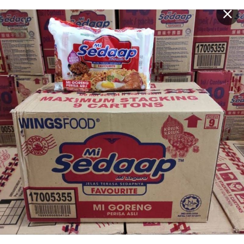 Mi Sedap Goreng Asli 90g x 5 x 8pack/ Carton | Expiry date : May 2024 ...