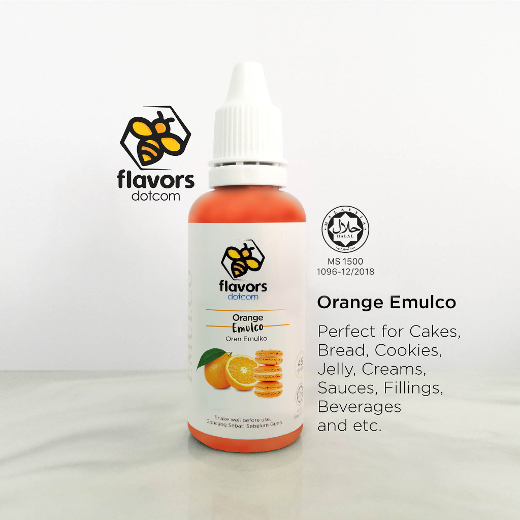 [HALAL] Flavors Dotcom Food Flavouring - Orange Emulco (35g) / Orange ...
