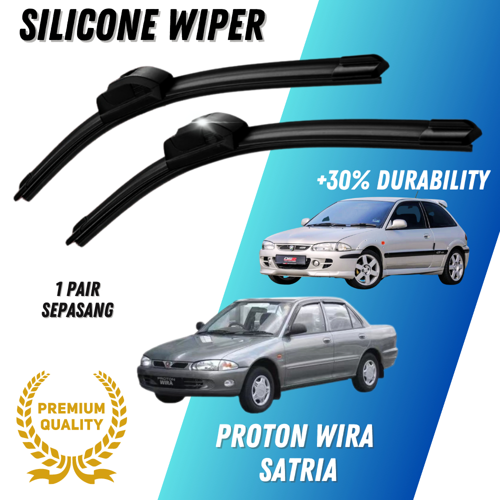 PREMIUM 】PROTON WIRA SATRIA PUTRA SILICONE SOFT BONELESS WIPER BLADE Pengelap Cermin Depan ...