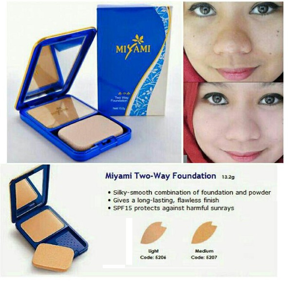 [100% ORIGINAL HQ] MIYAMI COMPACT POWDER 2 WAY FOUNDATION LONG LASTING ...