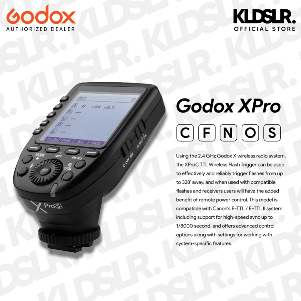 Godox X3 / Godox X2T / Godox XPROS / Godox XPROC TTL Wireless Flash Trigger for Canon / Nikon ...