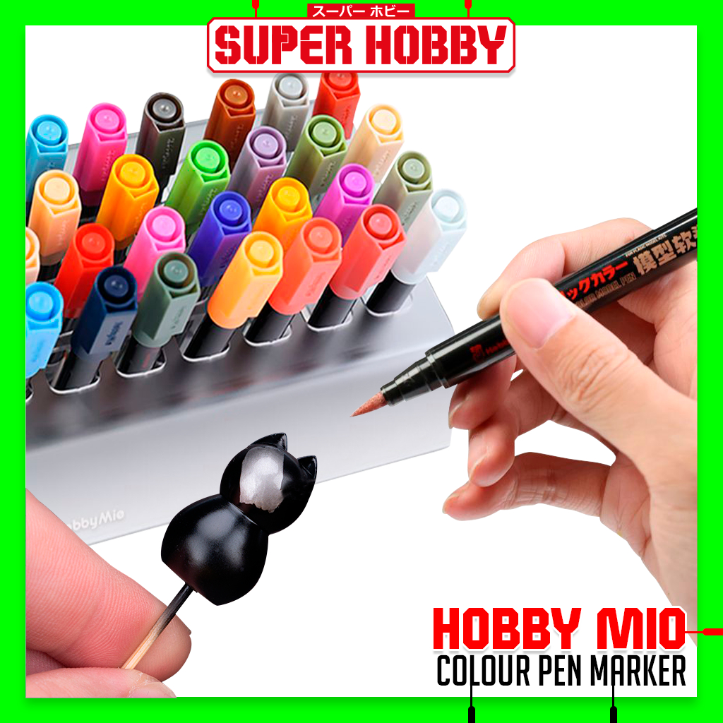Hobby Mio Metallic Colour Model Pen MS037 Soft-head Water-based Gundam ...