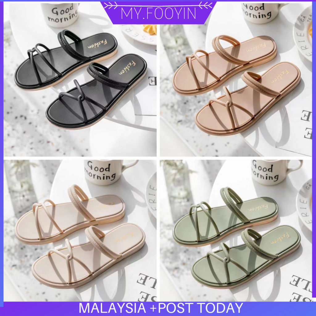 K33 READY STOCK MYFOOYIN Colorful Holla Women's Sandals Kasut Perempuan ...