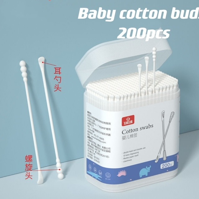 Double-headed Baby Cotton Swab Paper 200 Sticks Soft Cotton Buds ...