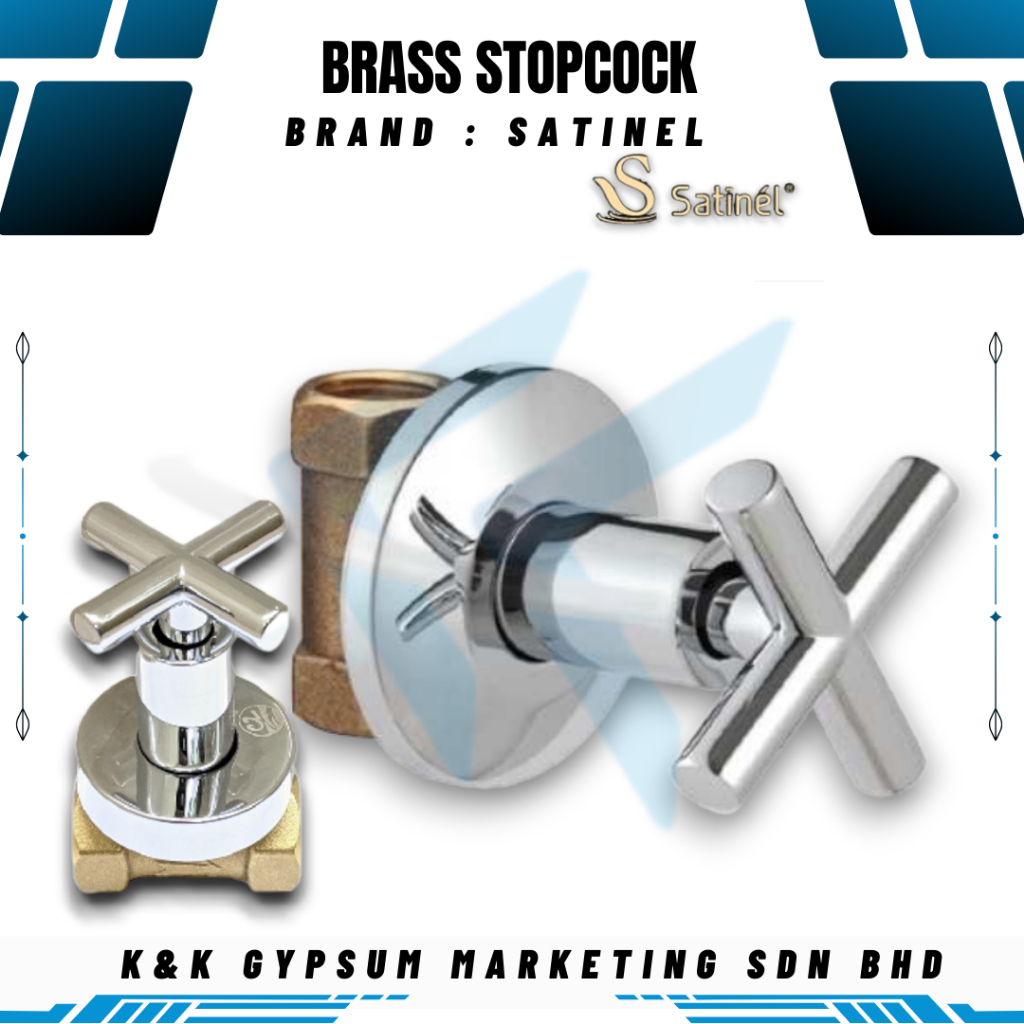 (Ready Stock) City Concealed StopCock with Cross Handle Chrome Plated ...