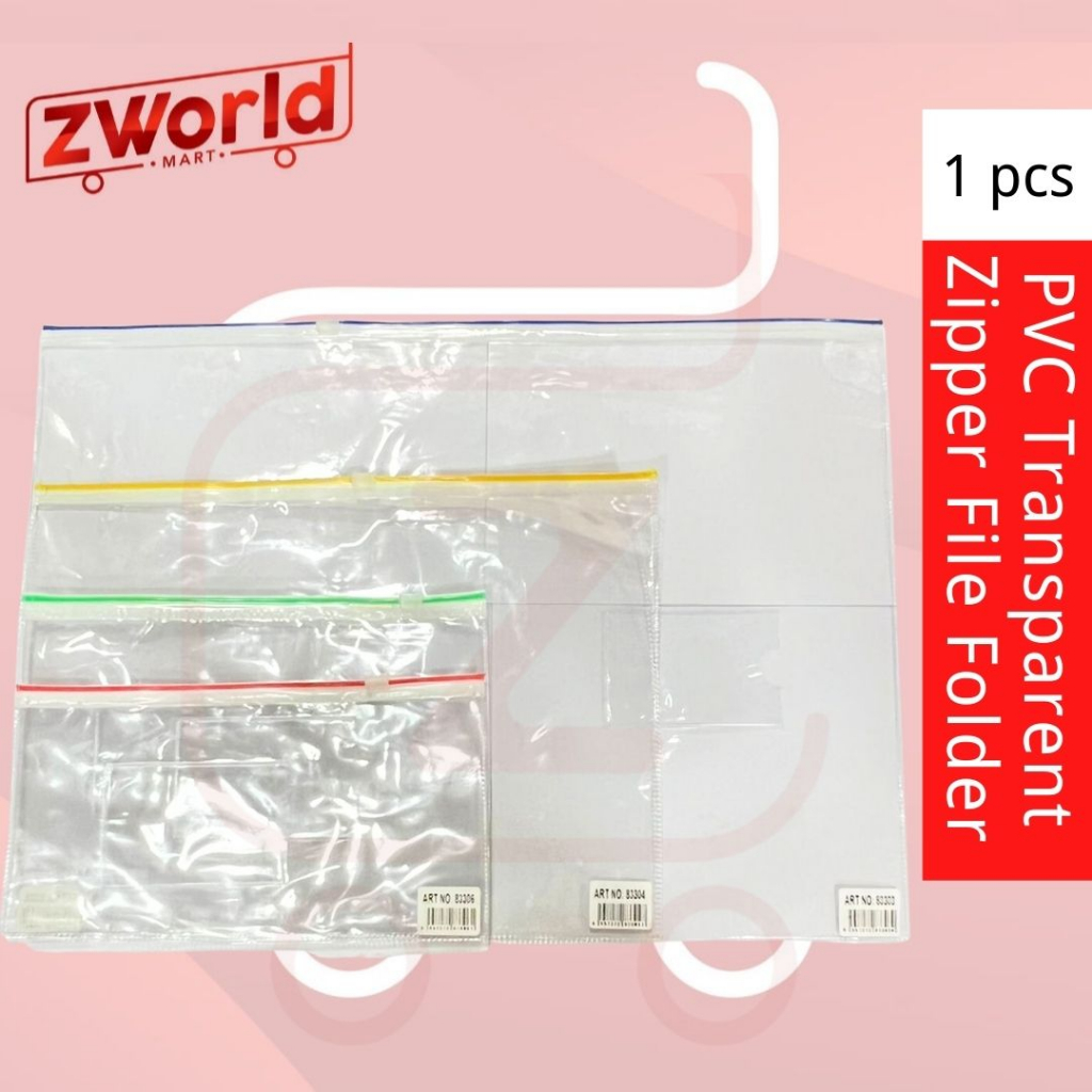 File Bag Stationery Clear Plastic Bag Translucent Folder student kids ...