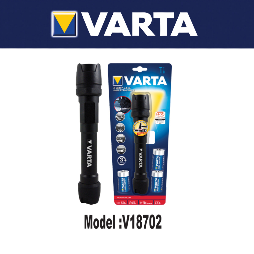 VARTA Big Indestructible Torchlight 3W LED with 3C Battery (V18702 ...