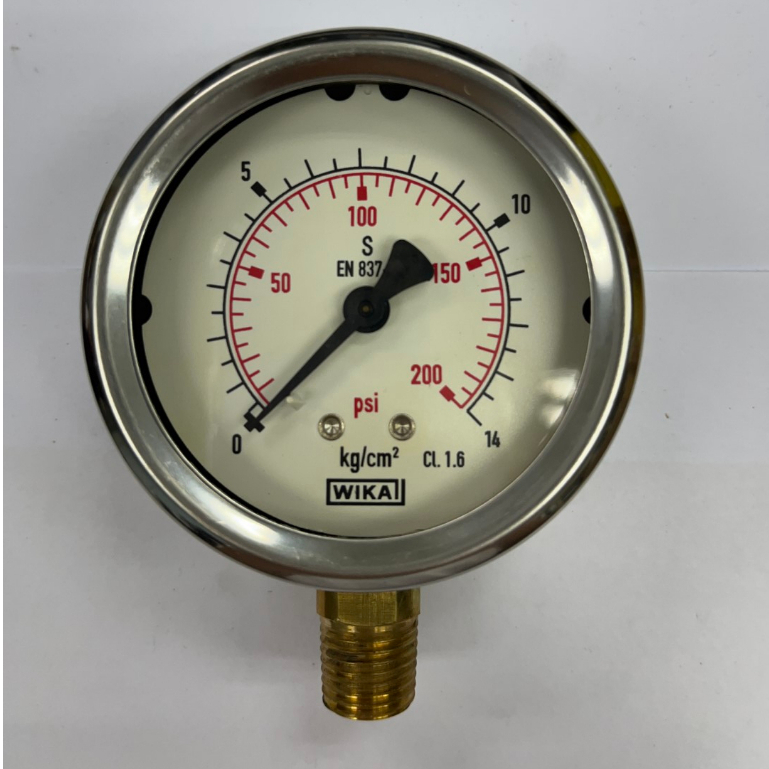 WIKA Pressure Gauge Reading kg/cm2 psi Bottom Entry 1/4" NPT Diameter: 2.5" | Shopee Malaysia