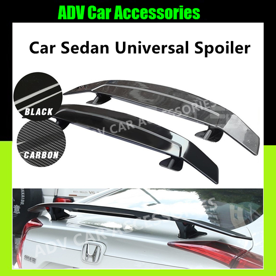 Universal Car Sedan Spoiler Black/Carbon SAGA PERSONA WIRA WAJA BEZZA ...