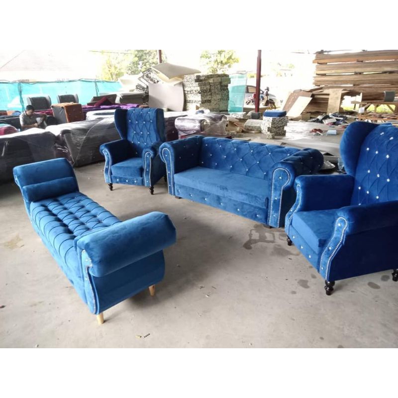 SOFA CHESTERFIELD SOFA SAMPAN SOFA WING CHAIR FREE PENGHANTARAN ...