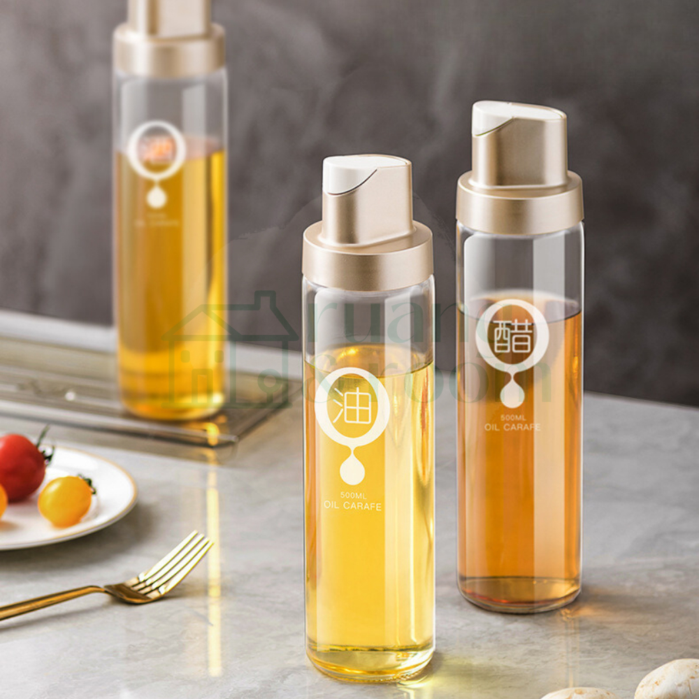 Cooking Oil Glass Bottle Automatic Dispenser Soy Sauce Container ...