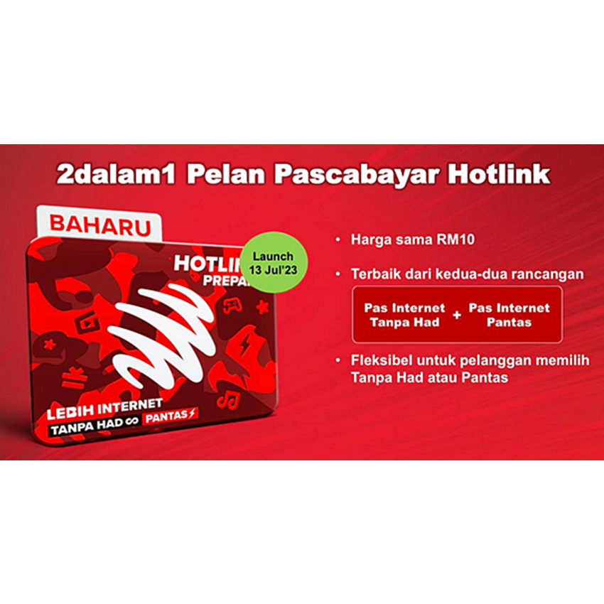 Hotlink All-In-One 5G 4G Unlimited Prepaid Sim (NO SELF REG) | Shopee ...