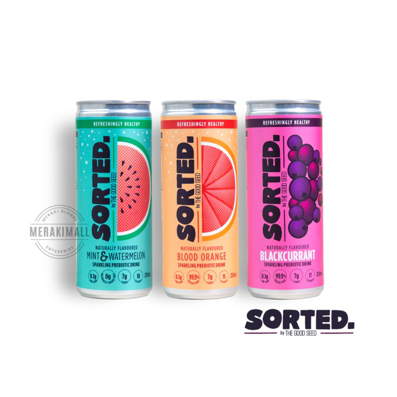 Sorted Naturally Flavoured Sparkling Prebiotic Soft Drink Beverage ...