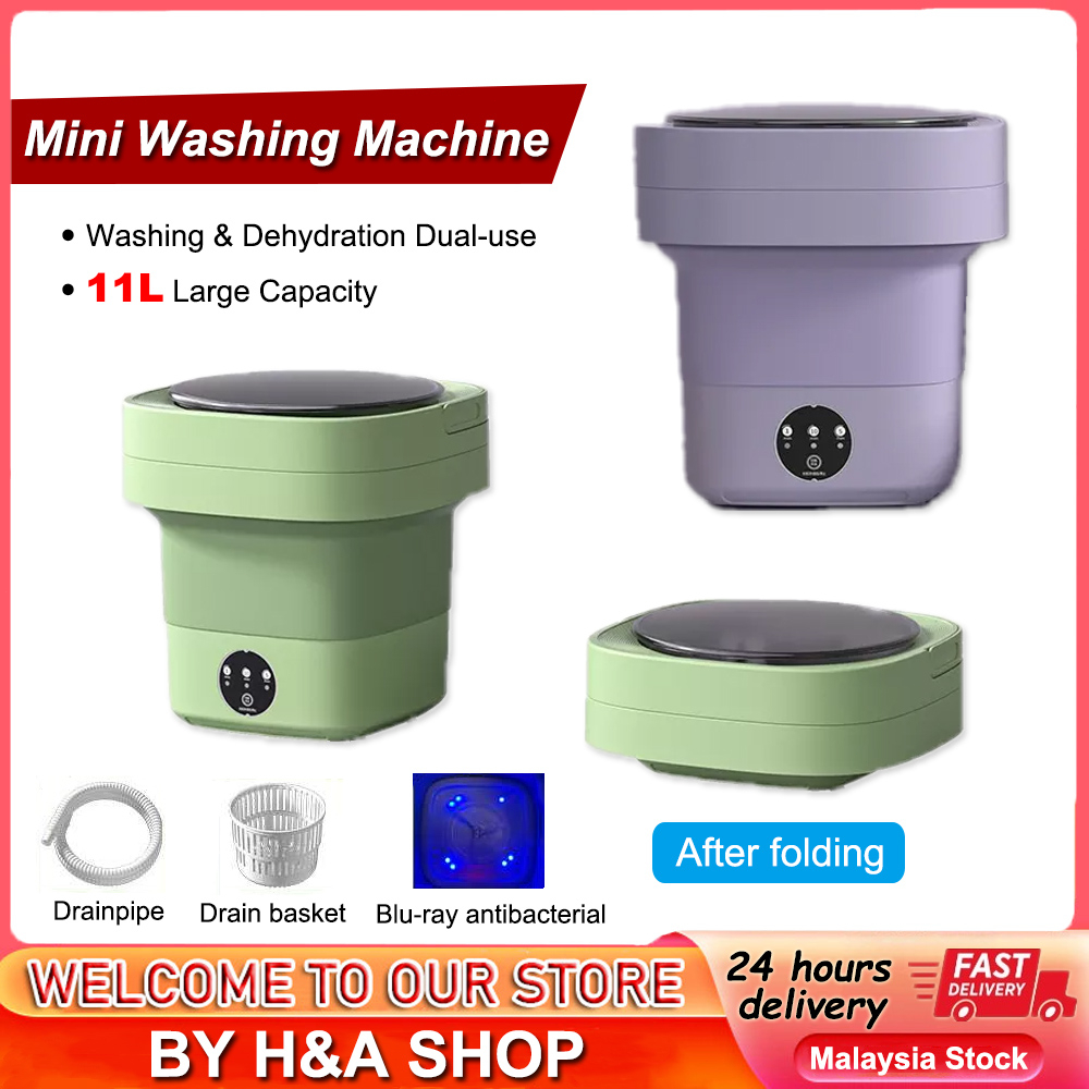Malaysia Seller🇲🇾 Upgrade 11L Mini Washing Machine Dryer Foldable ...