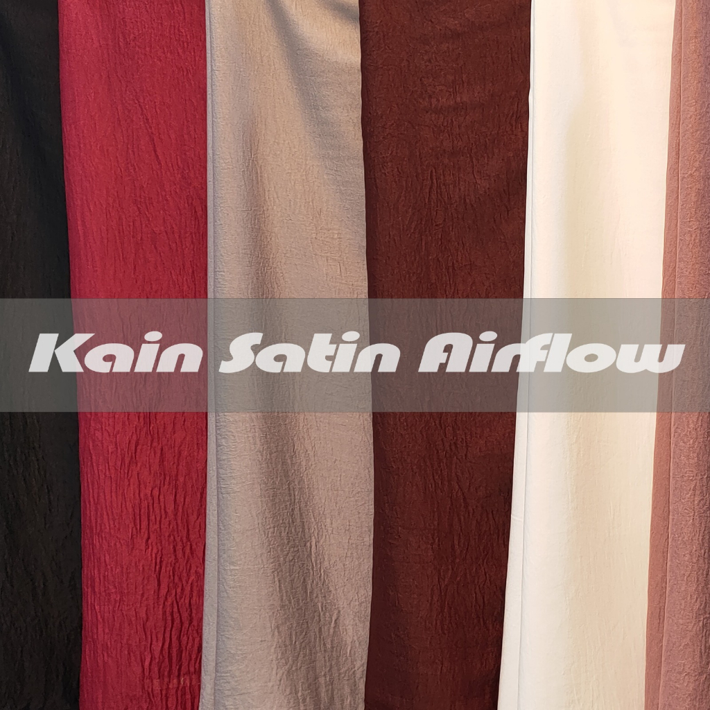 New Kain Pasang Material Satin Air Flow Ironless Price For 0.5m ...