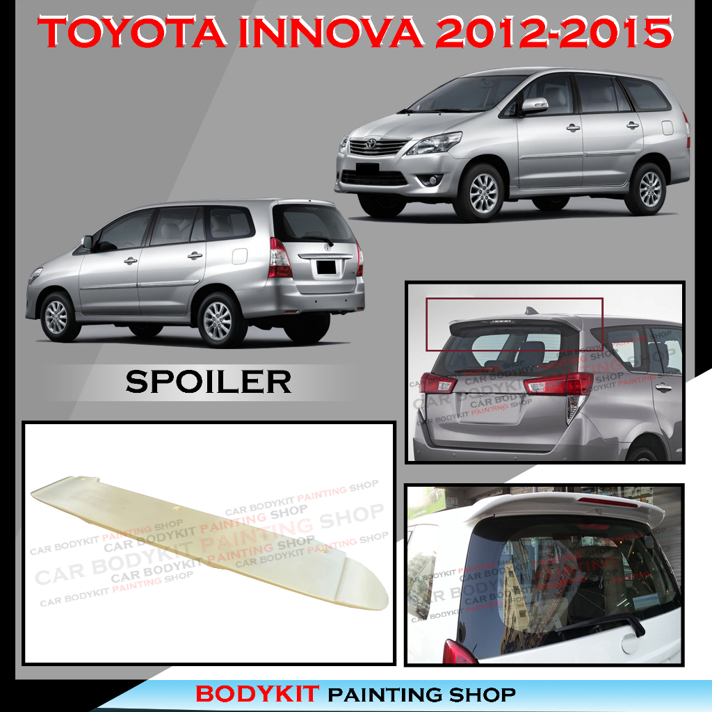TOYOTA INNOVA 2012-2015 REAR SPOILER REAR TRUNK SPOILER LIP WITH LAMP ...