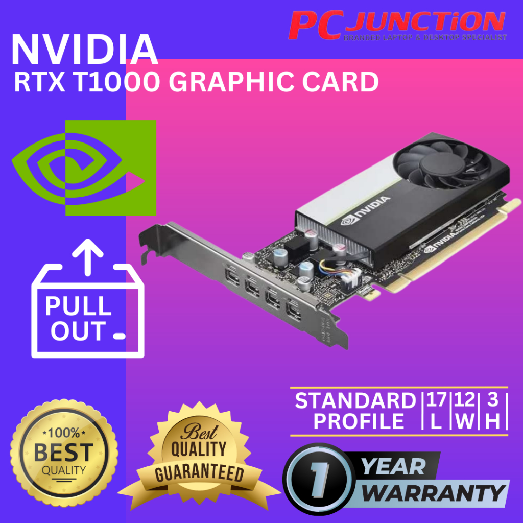NVIDIA QUADRO T1000 (VCNT1000-PB) GRAPHIC CARDS - 4GB DDR6 | Shopee ...