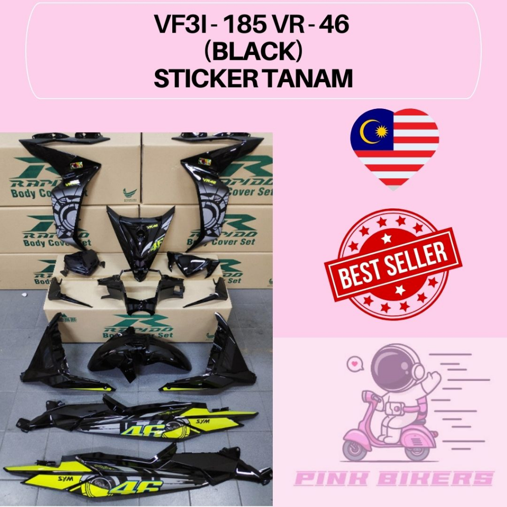 Coverset VF3I185 VF3 VF VR46 Bodyset Sticker Tanam Airbrush 2K | Shopee ...