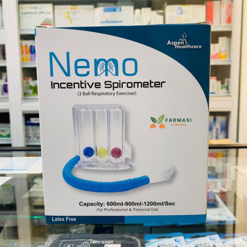 🌿 | NEMO INCENTIVE SPIROMETER ( 3 Ball Respiratory Exerciser ) | Shopee ...
