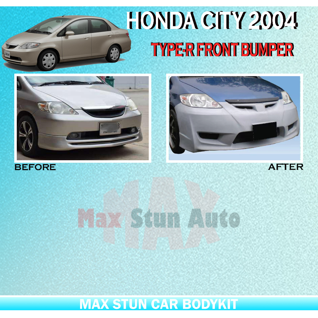 HONDA CITY 2004 TYPE-R STYLE FRONT BUMPER MATERIAL FIBER | Shopee Malaysia
