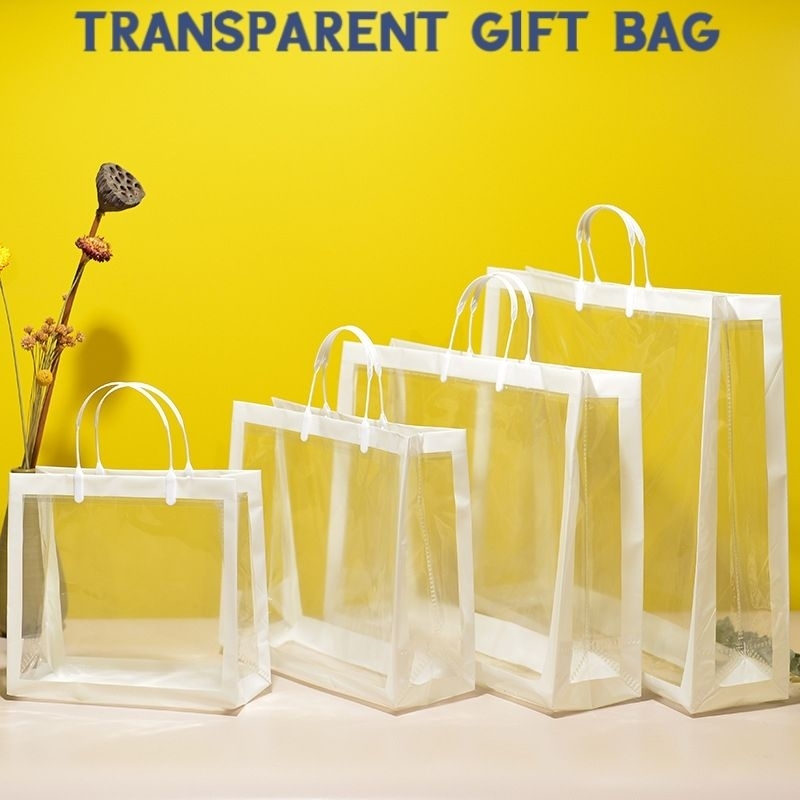 ️Ready Stock, ️Transparent Bag Storage Shopping Bag Eco Tote Pouch ...