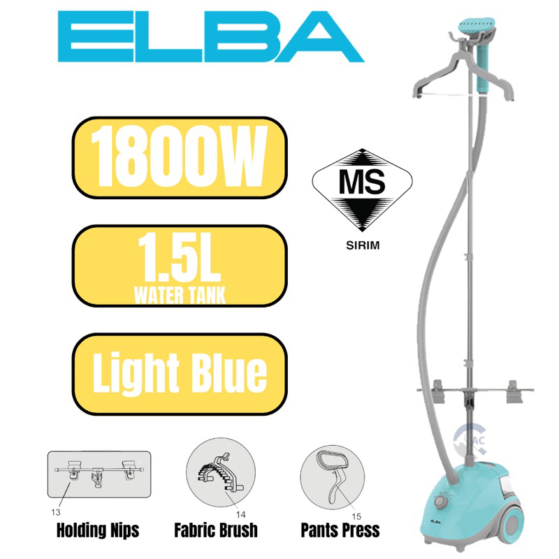Elba Garment Steam Iron EGSI-G1842(LB) - Water Tank Capacity 1.5L Light ...