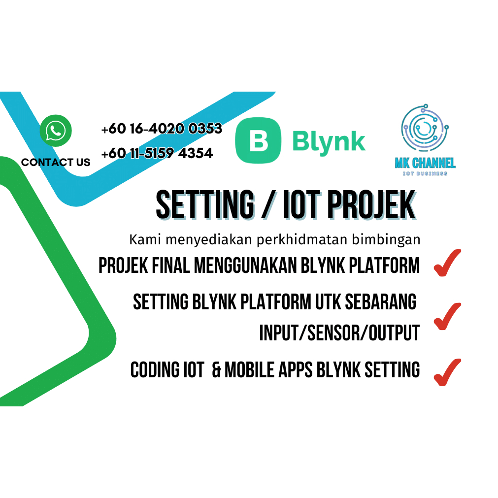 Projek IOT Blynk / Setting Blynk Platform / Projek FYP | Shopee Malaysia