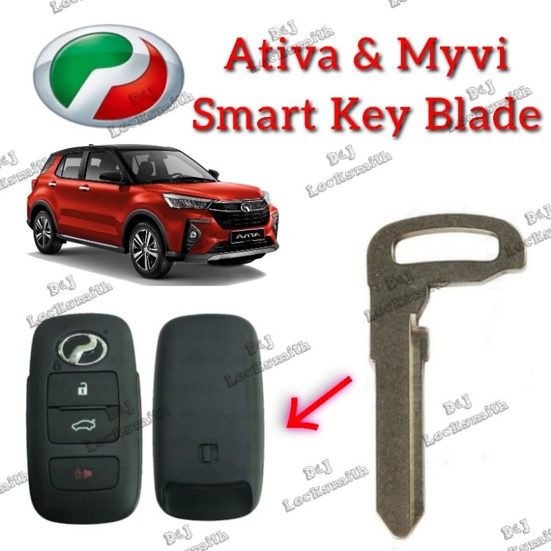 🇲🇾 Ready Stock 🔥Perodua Ativa Myvi Smart Remote Uncut Key blade Kunci ...