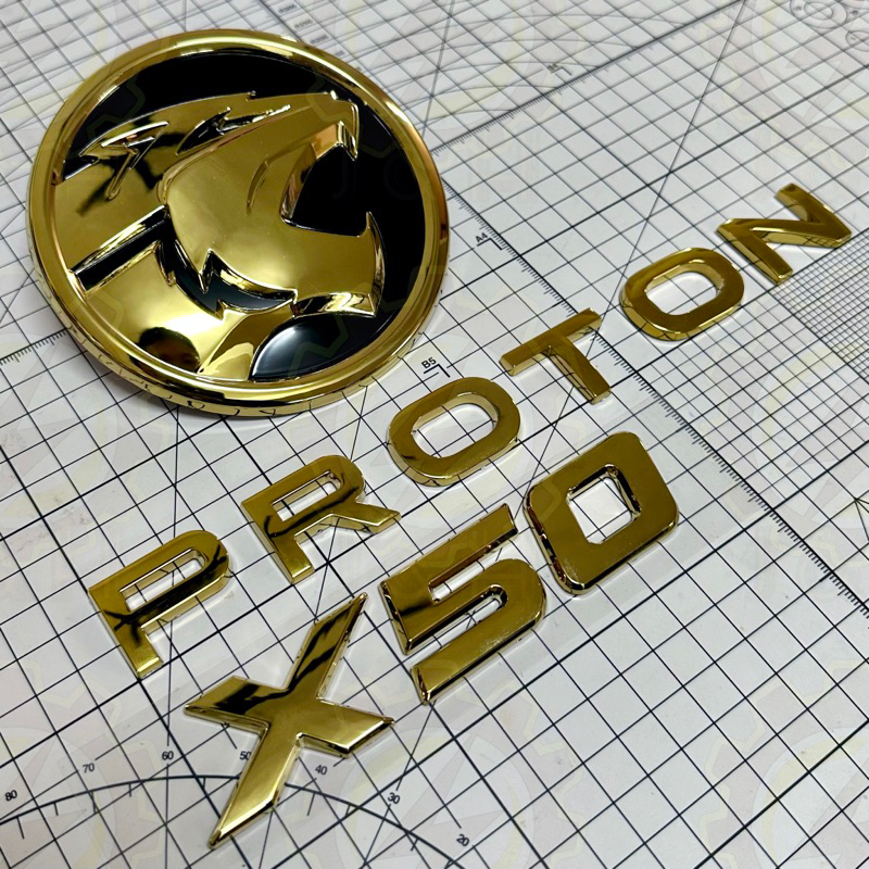 🎉SET FOR 3 ITEM🎉 PROTON X50 TITANIUM GOLD SERIES SET EMBLEM / BADGE ...