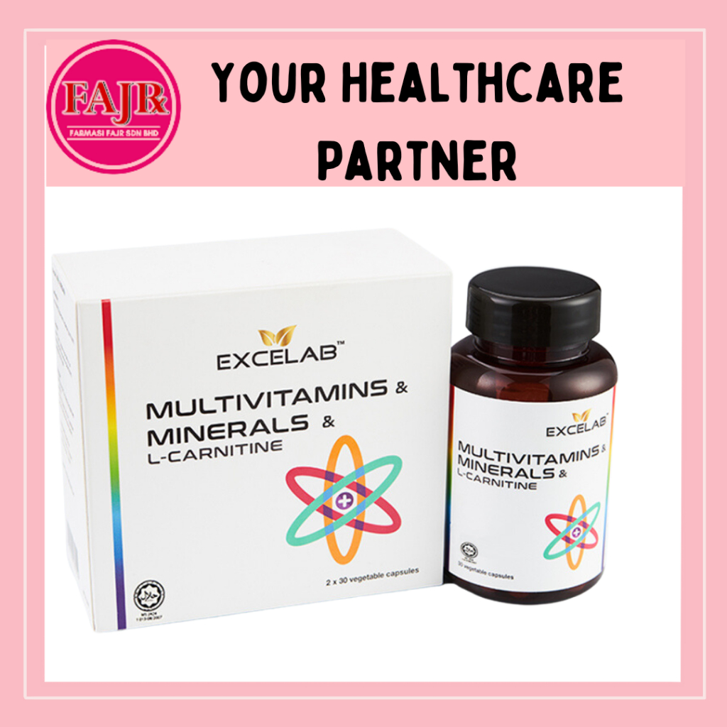 EXCELAB MULTIVITAMIN & MINERAL & L-CARNITINE 2X30'S | Shopee Malaysia